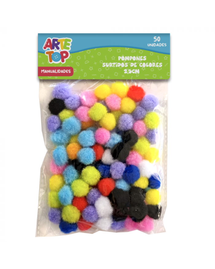 Pompones Colores Surtidos 2mm Set 25und – Libreria Meiggs