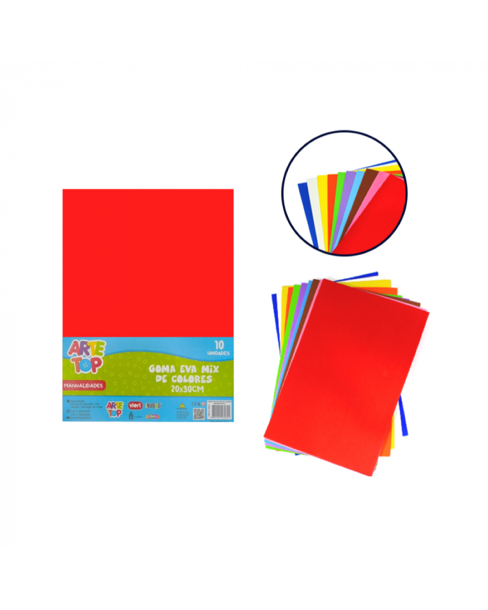 Goma Eva Lisa 20x30cm Mix 10pcs – Libreria Meiggs