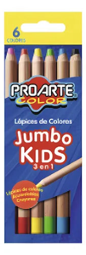 LAPICES DE COLOR 6 REDONDOS JUMBO LARGOS PROA – Libreria Meiggs